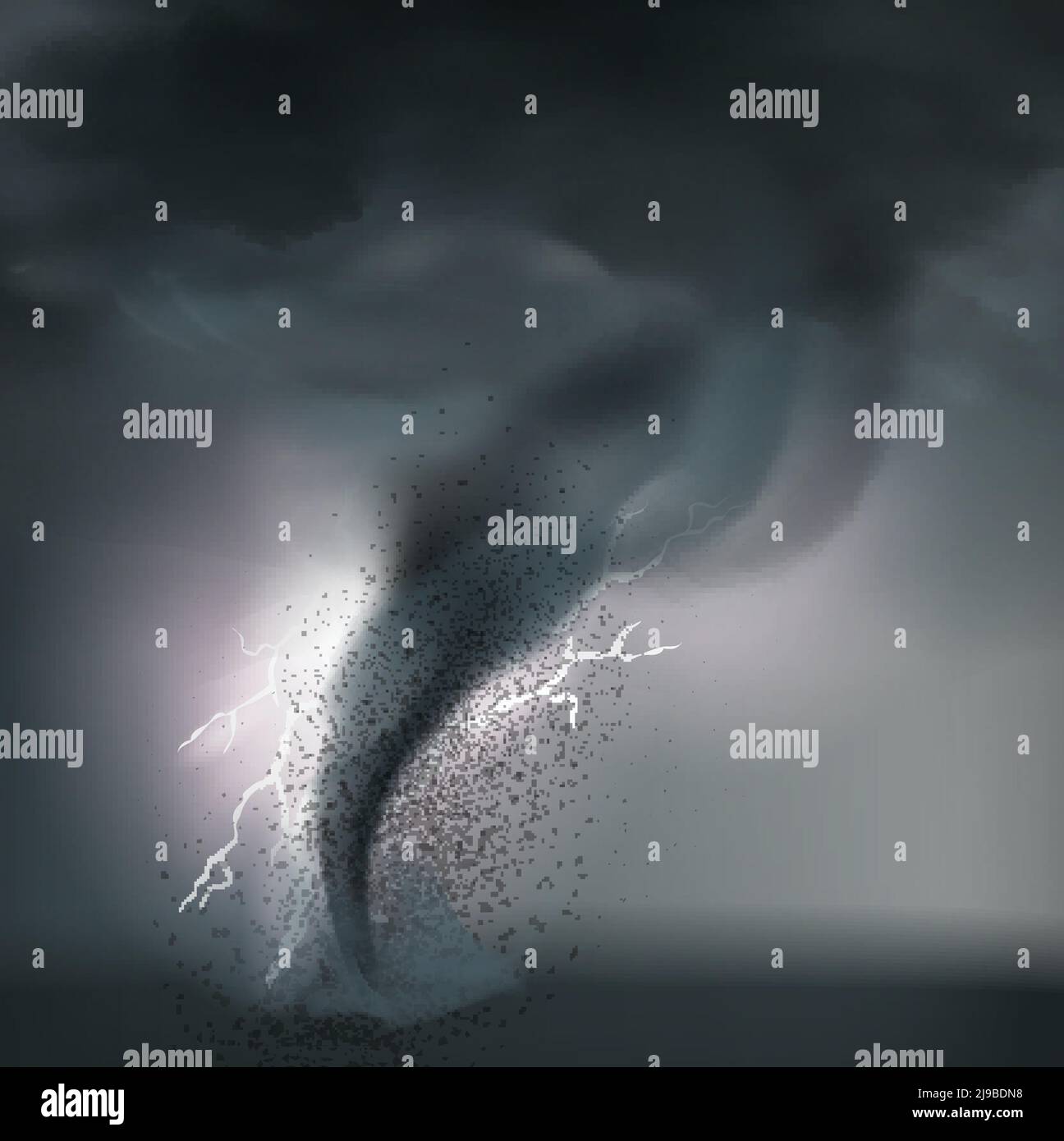 Tornado composition with bad rough weather fulmination realistic grogs ...