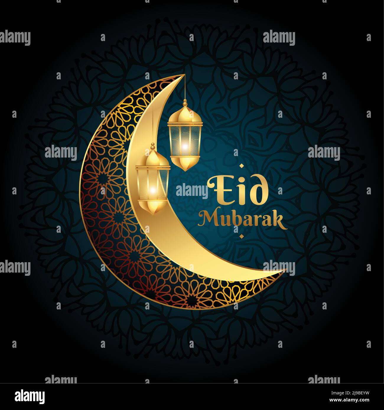 Eid ul fitr 3d background Stock Vector Images - Alamy