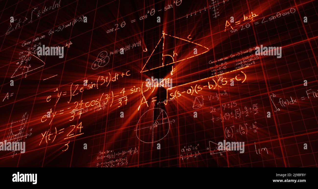 Math formulas on blackboard Stock Photo - Alamy