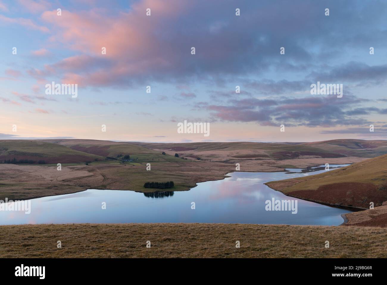 Craig Goch Reservoir in the Elan Valley in Wales Stock Photo - Alamy