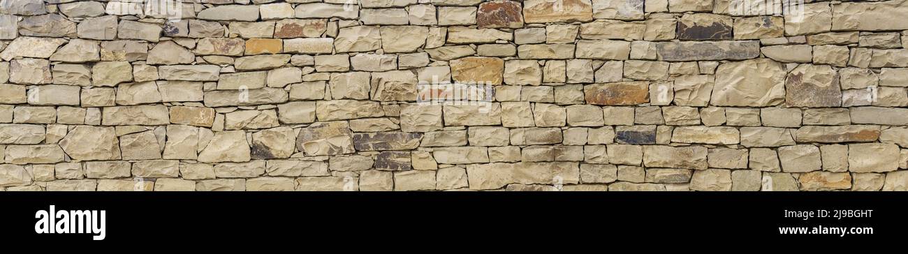 horizontal background, texture - wall of roughly hewn natural light ...