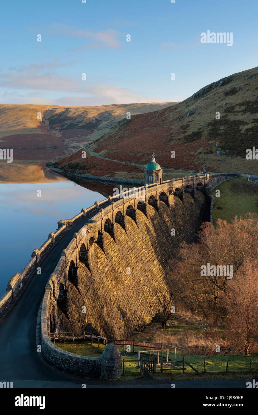 Craig Goch Dam and reservoir in the Elan Valley in Wales Stock Photo ...