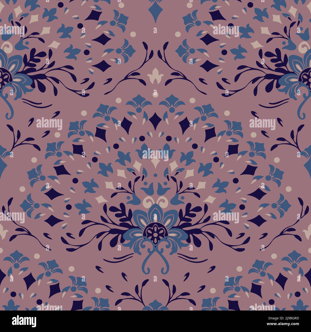 Purple fan flower Stock Vector Images - Alamy