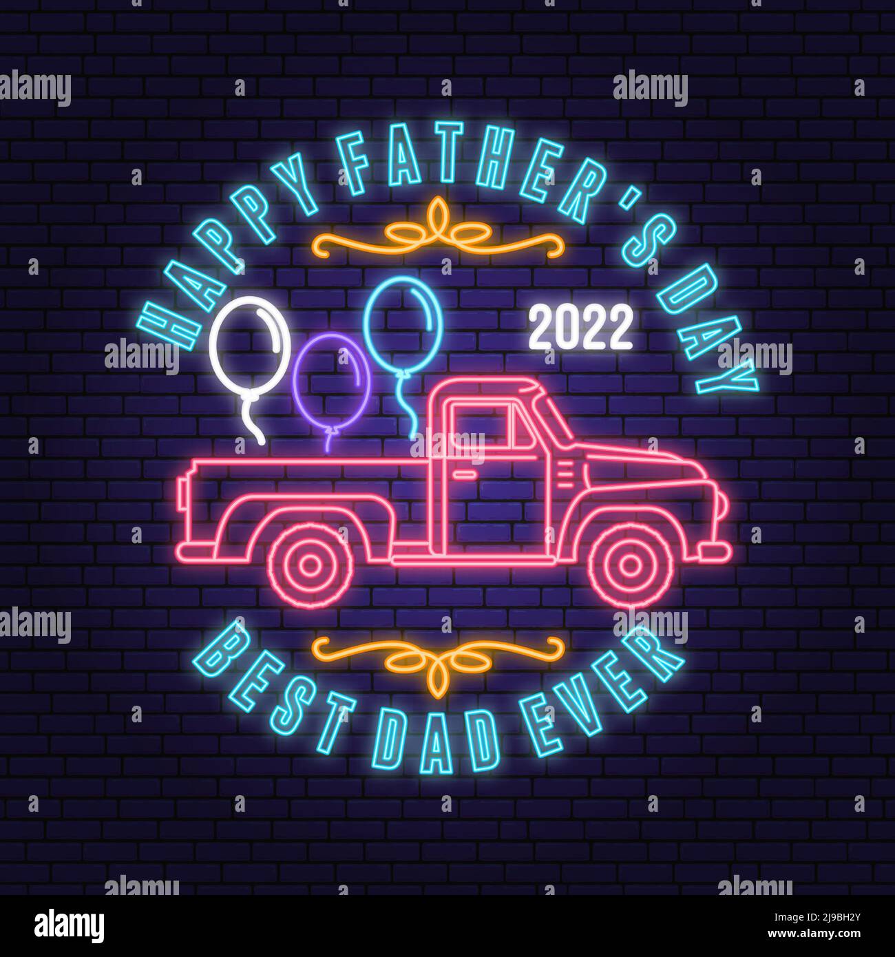 I am not old i am classic. Happy Father's Day badge, logo Neon sign ...