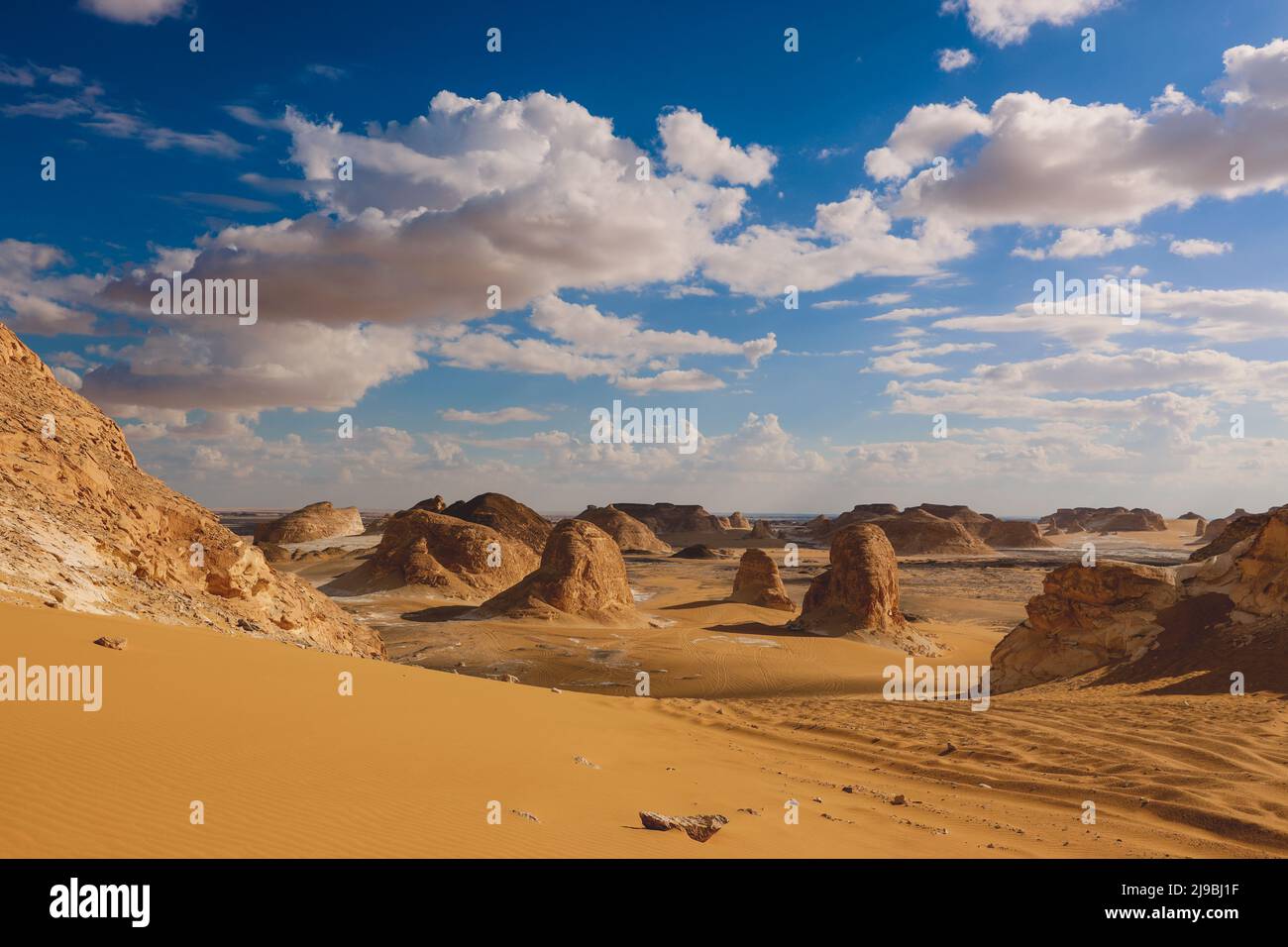 Panoramic View to the Sandy Formations in the White Desert Protected ...