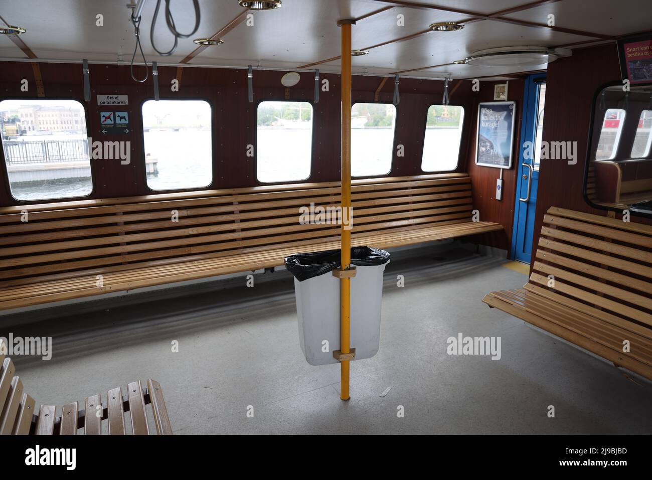Interior of the Djurgården ferry, running between a terminal near ...