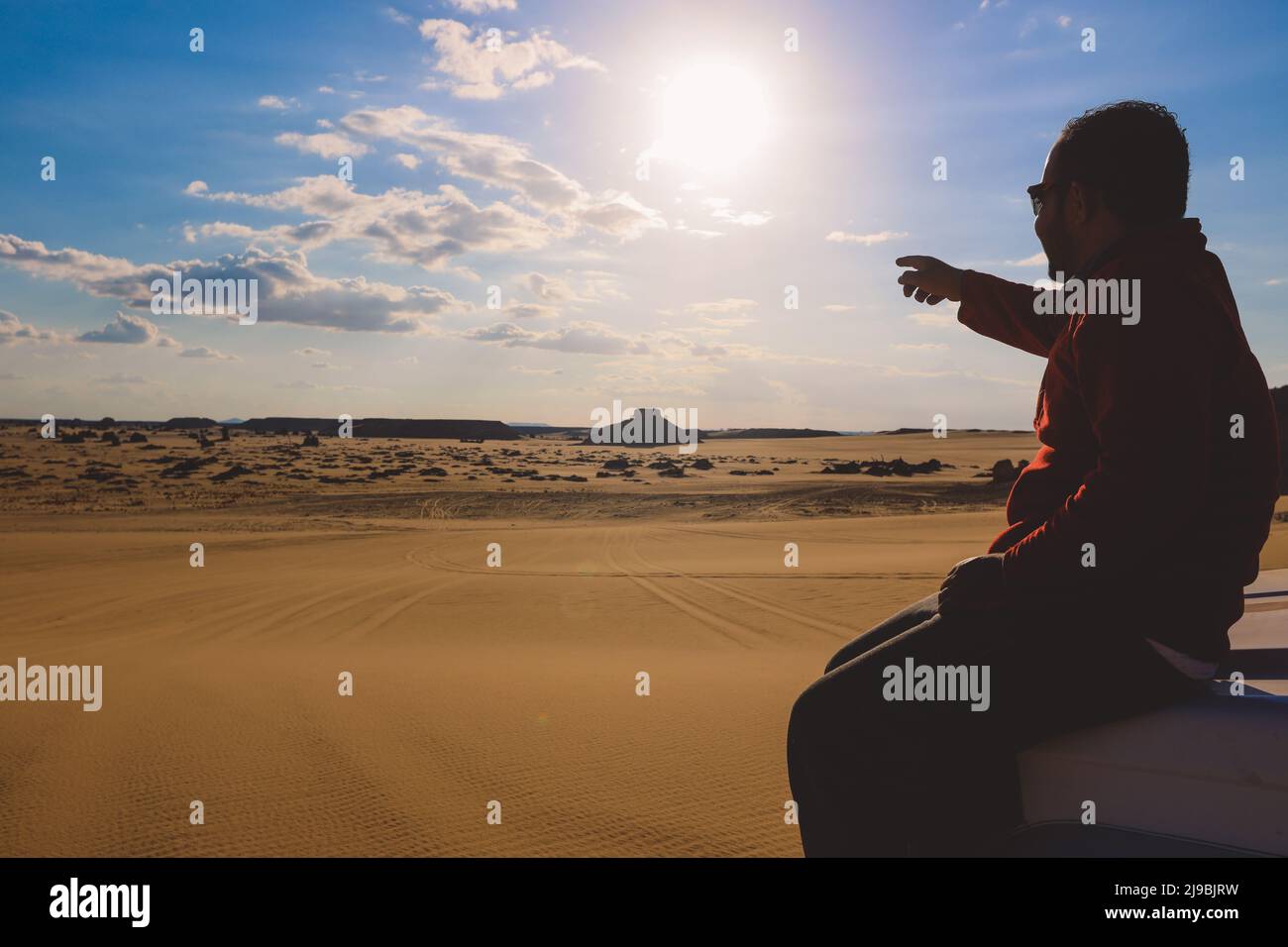 Local Egyptian Man Driver in the White Desert Protected Area on the ...