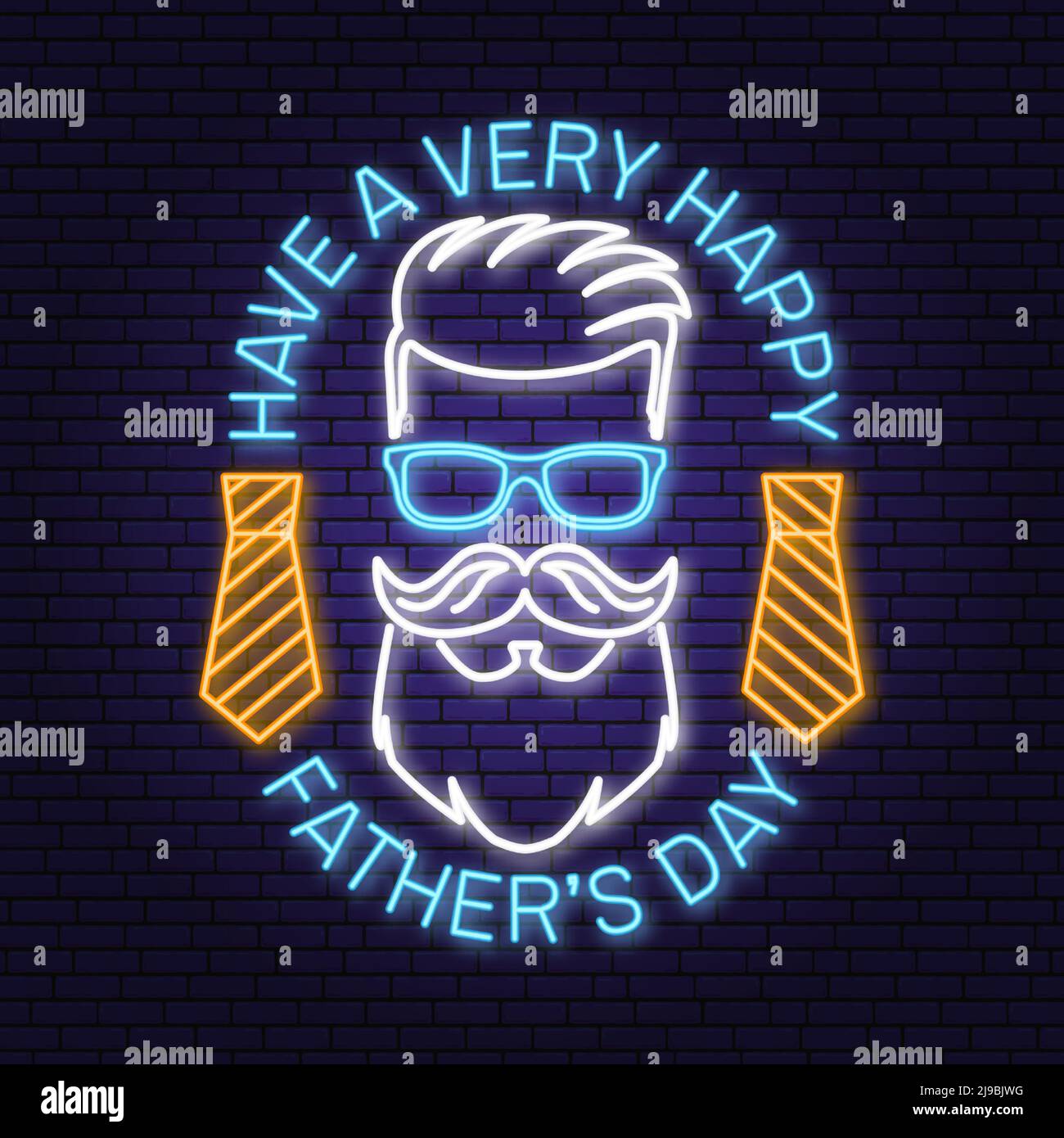 Have a very Happy Father's Day badge, logo design Neon sign. Vector ...