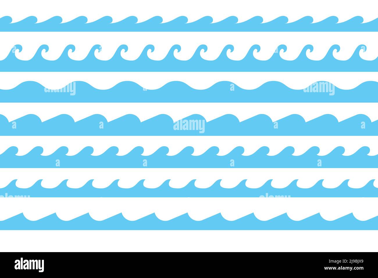 Borders of waves Stock Vector Images - Alamy