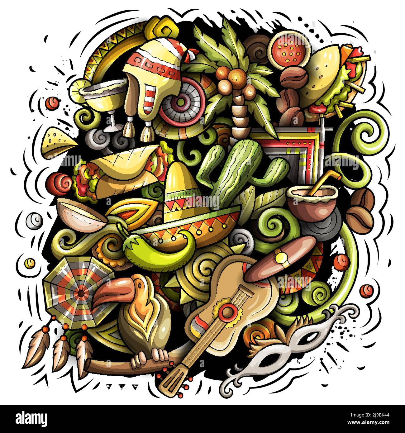 Latin America cartoon vector illustration Stock Vector Image & Art - Alamy
