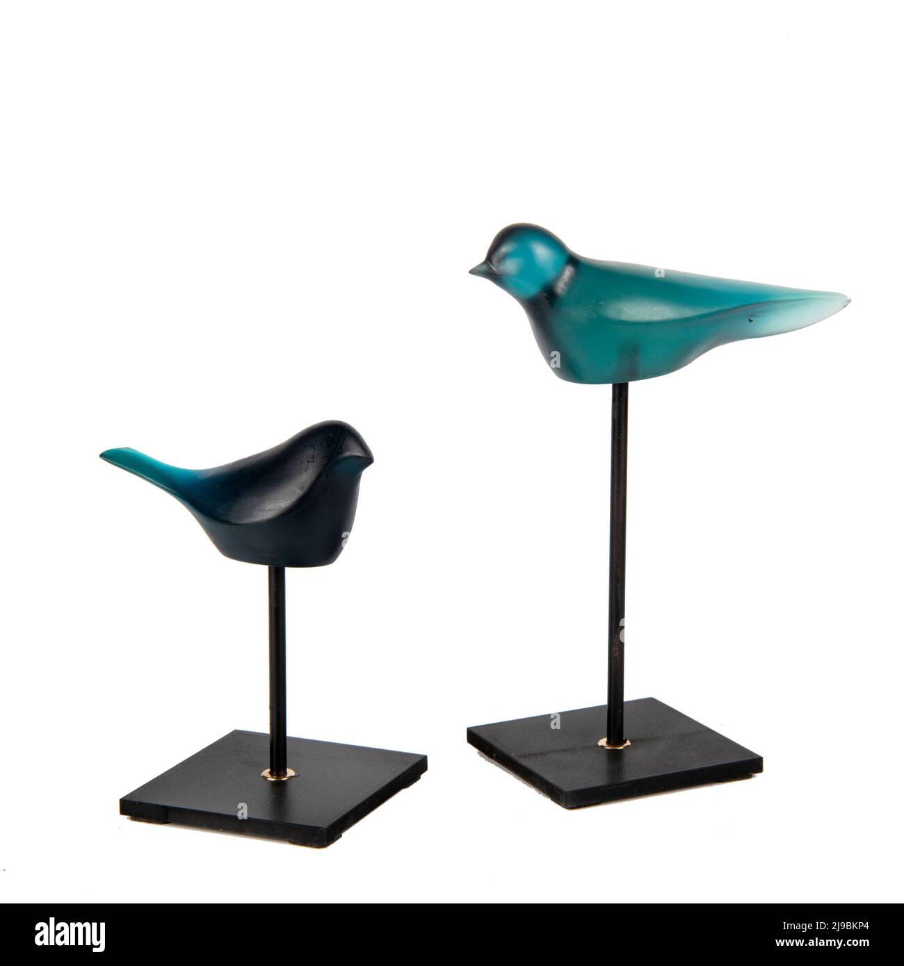 glass sculpture bird figure accessories isolated on white Stock Photo ...