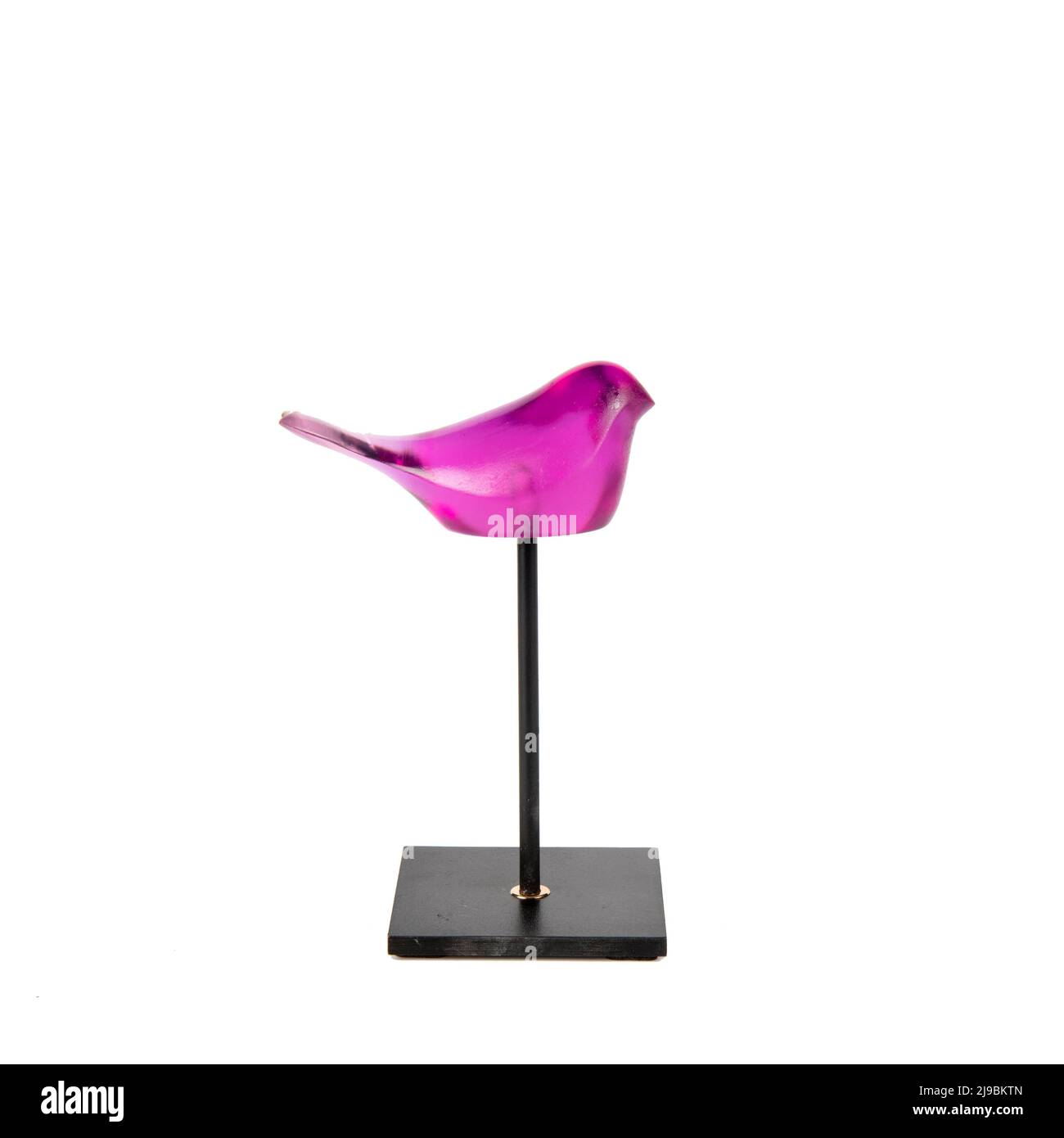glass sculpture bird figure accessories isolated on white Stock Photo ...
