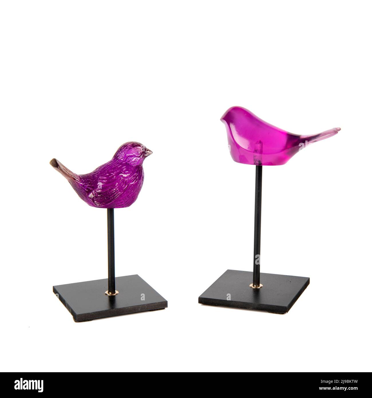 glass sculpture bird figure accessories isolated on white Stock Photo ...