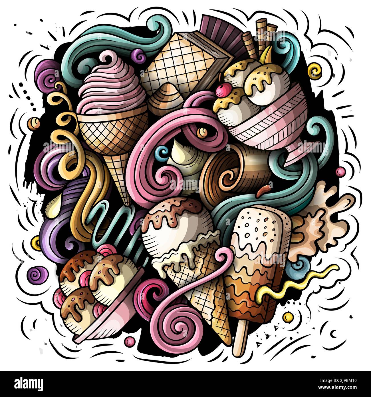 Ice Cream cartoon vector illustration Stock Vector Image & Art - Alamy