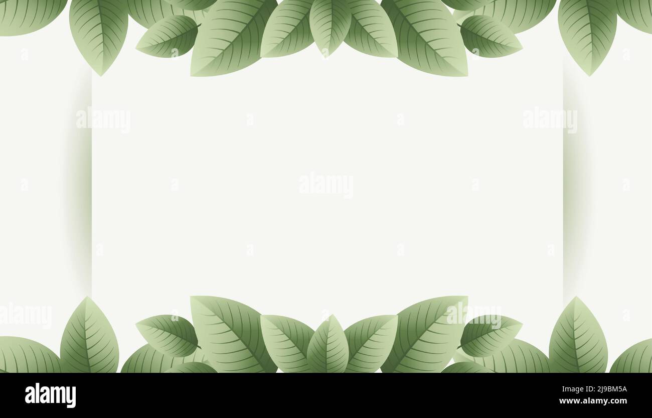 botanical leaves background with text space Stock Vector Image & Art ...