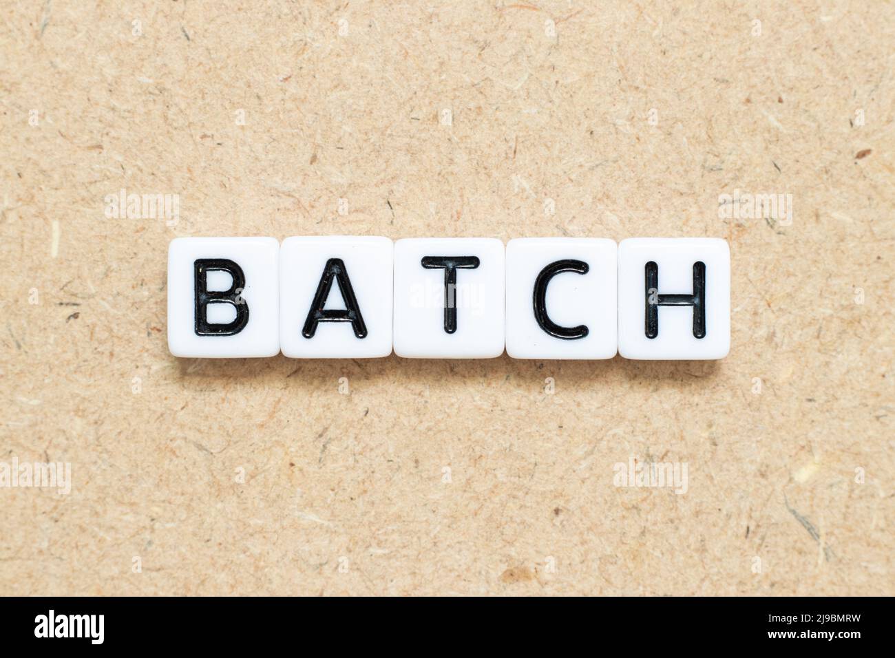 White tile alphabet letter with word batch on wood background Stock ...