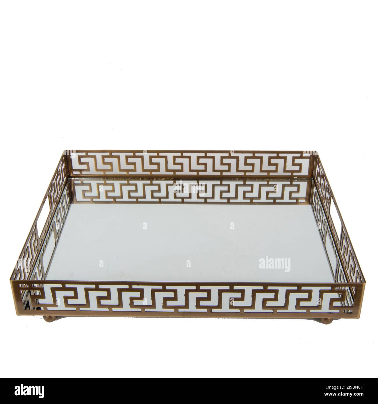 luxury glass tray isolated on white Stock Photo - Alamy