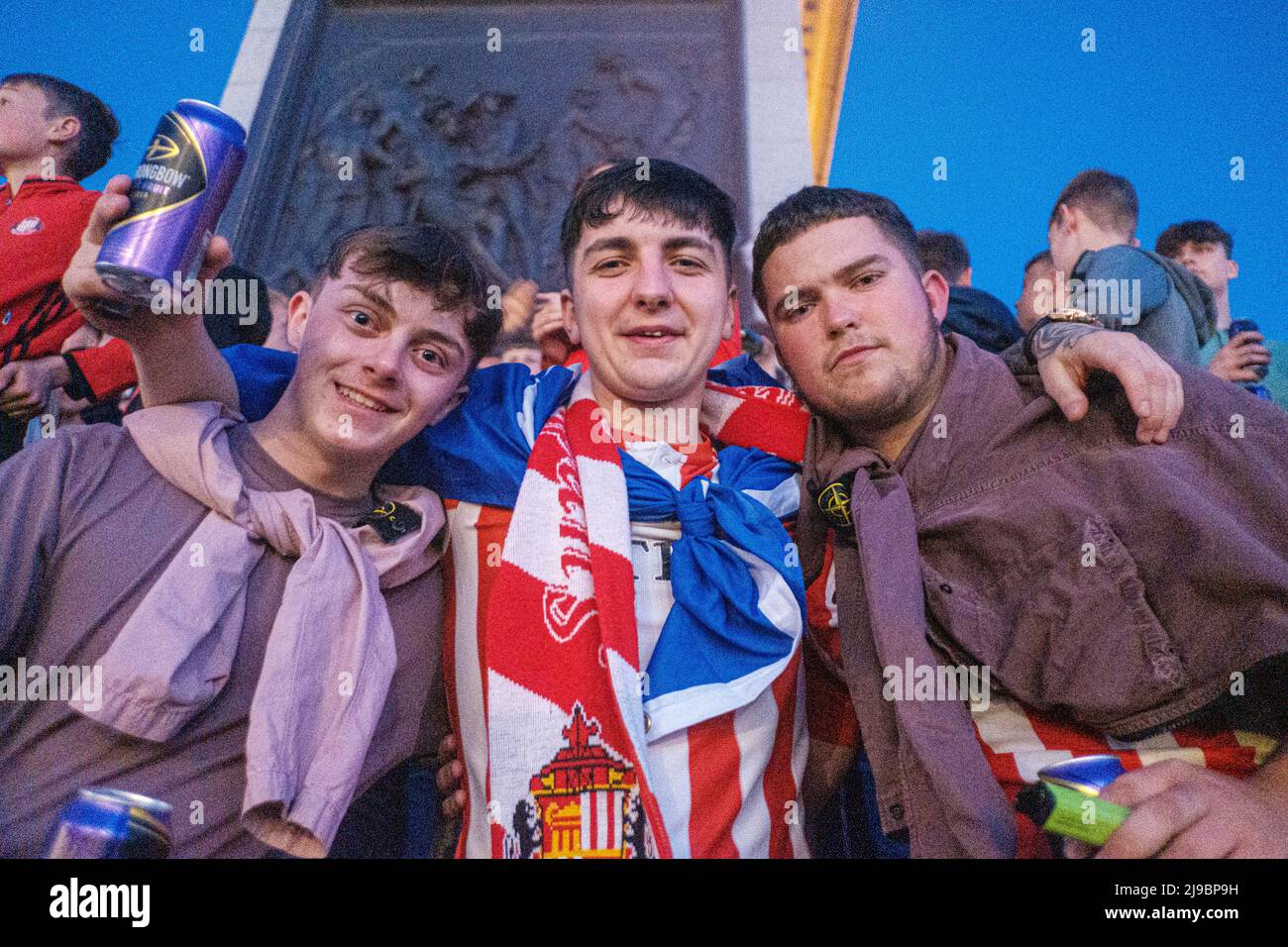 21/05/22, Sunderland AFC Fans Celebrate into the Night in Trafalgar ...