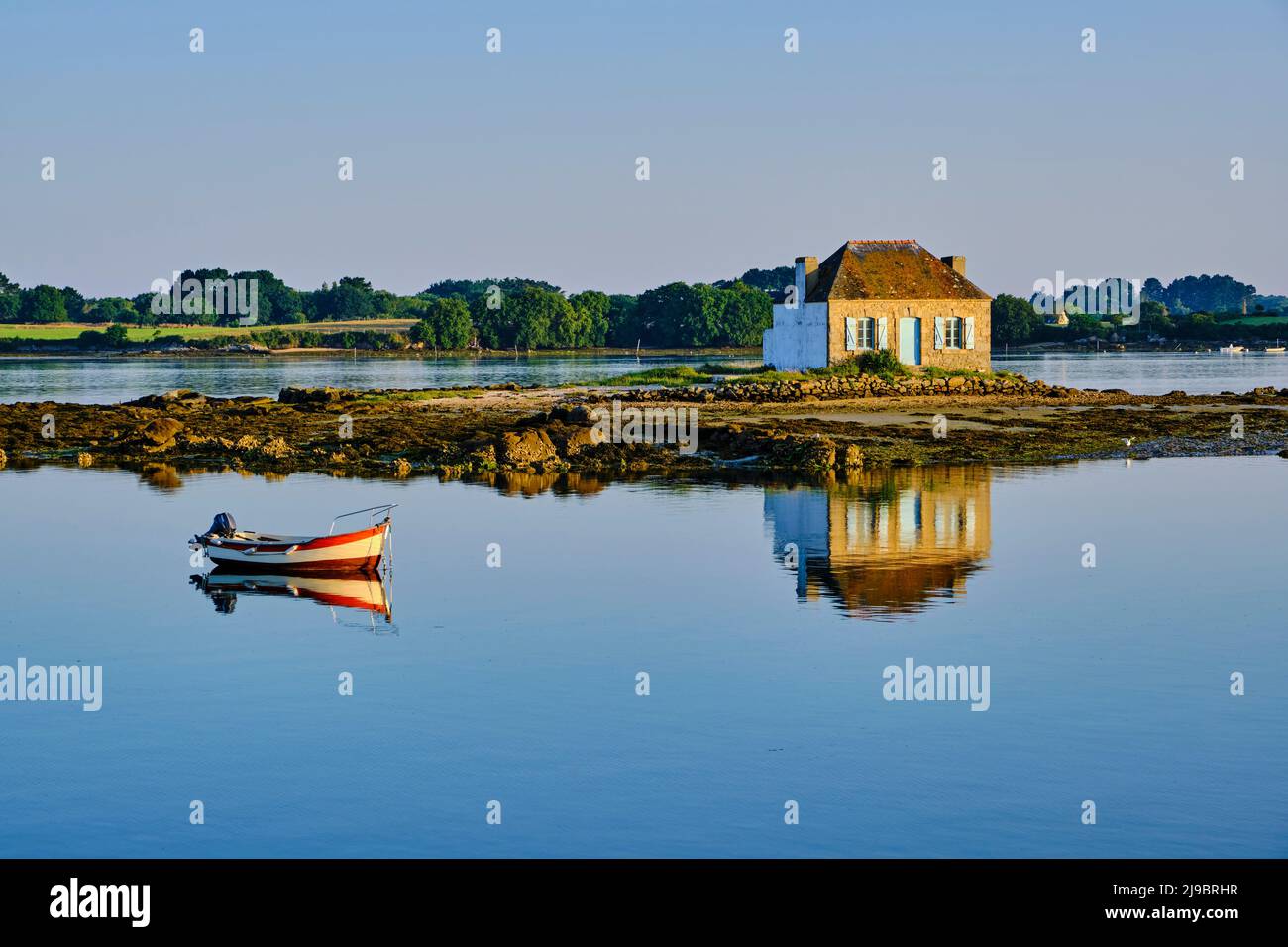France, Morbihan, Etel river, Belz, Saint-Cado island, Nichtarguer ...