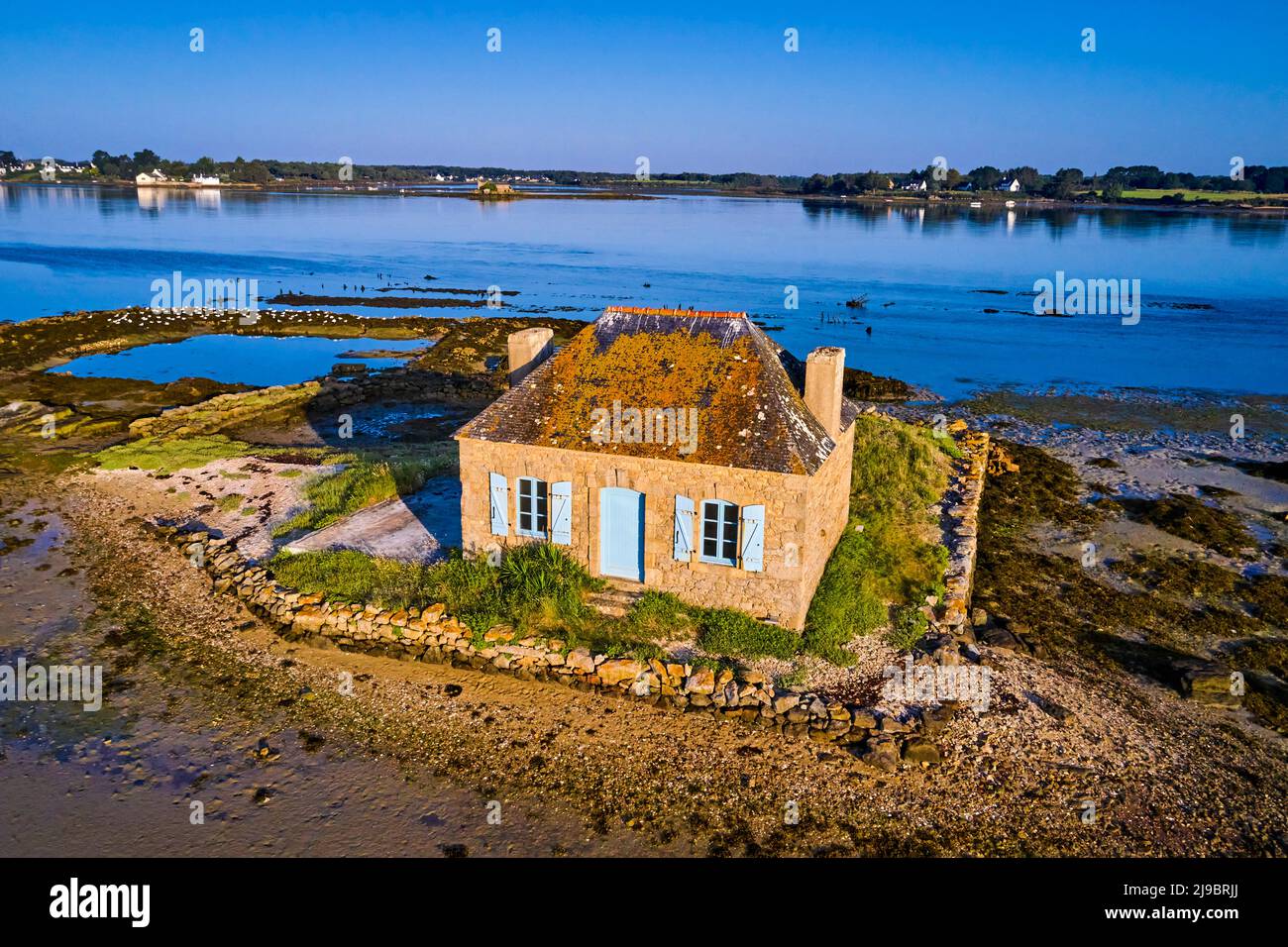 France, Morbihan, Etel river, Belz, Saint-Cado island, Nichtarguer ...
