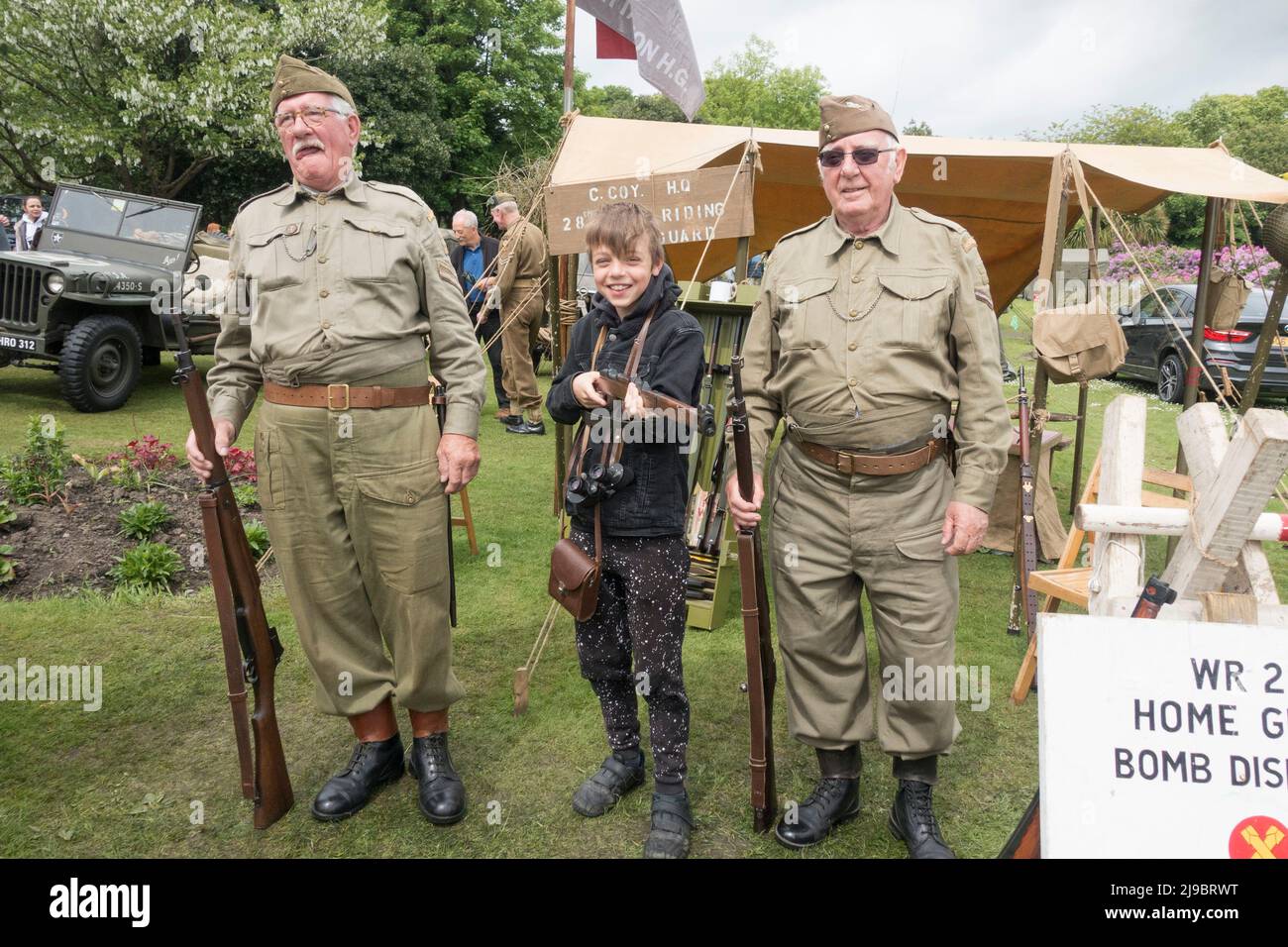 Haworth, West Yorkshire, UK. 22nd May, 2022. Two men dressed as Home ...