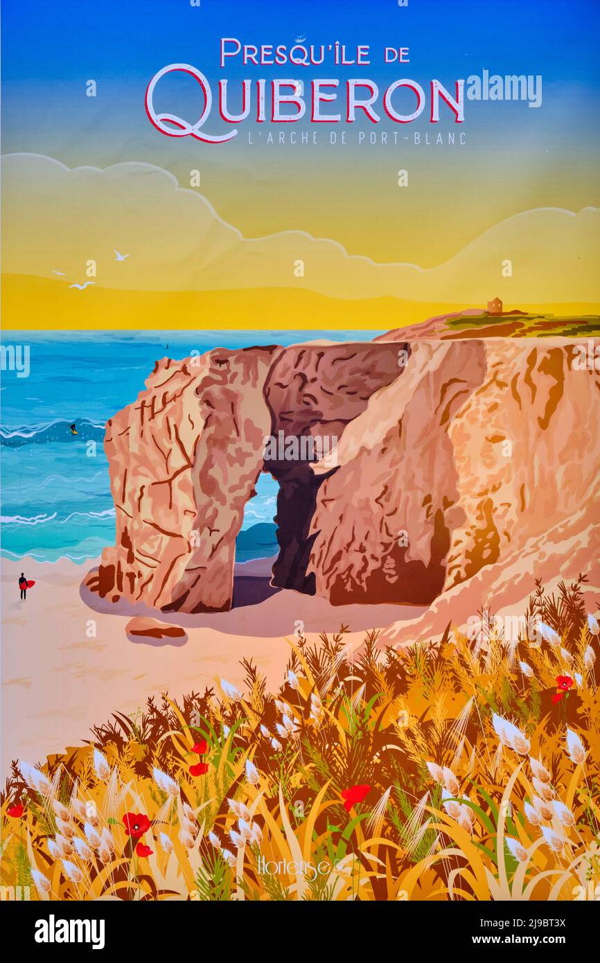 France, Morbihan (56), Presqu'île de Quiberon, Quiberon, Town Hall ...