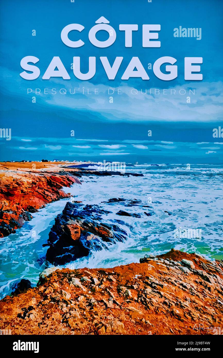 France, Morbihan (56), Presqu'île de Quiberon, Quiberon, Town Hall ...