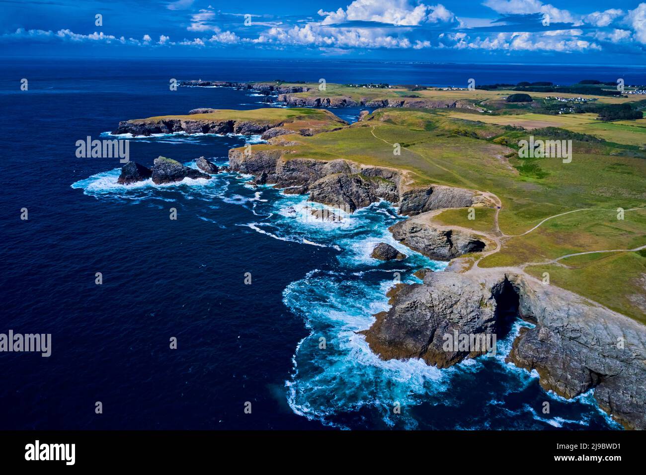 France, Morbihan, Belle-Ile-en-mer, the wild coast Stock Photo - Alamy