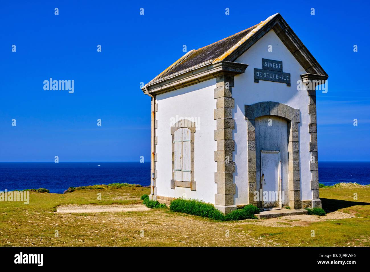 France, Morbihan, Belle-Ile-en-mer, Bangor, the siren of Port-Coton ...