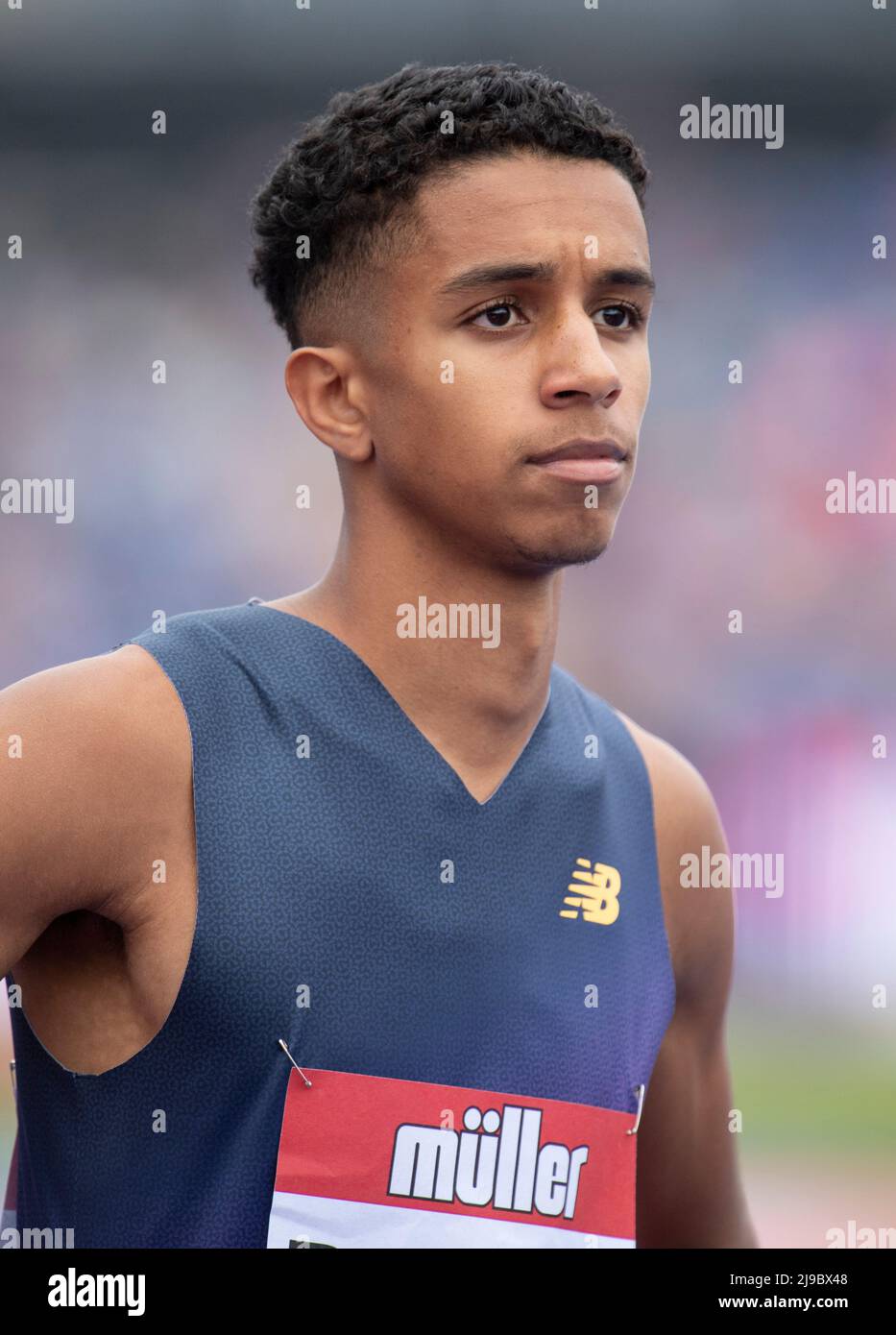 Daniel Rowden competing in the men’s 800m A race at the Birmingham ...