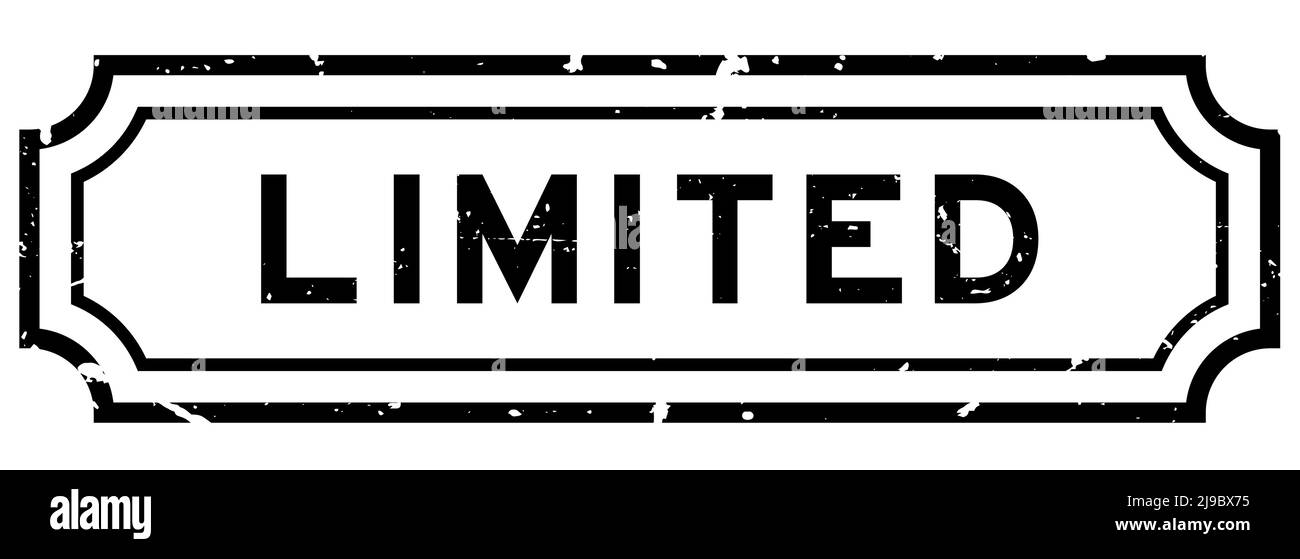 Grunge black limited word rubber seal stamp on white background Stock ...