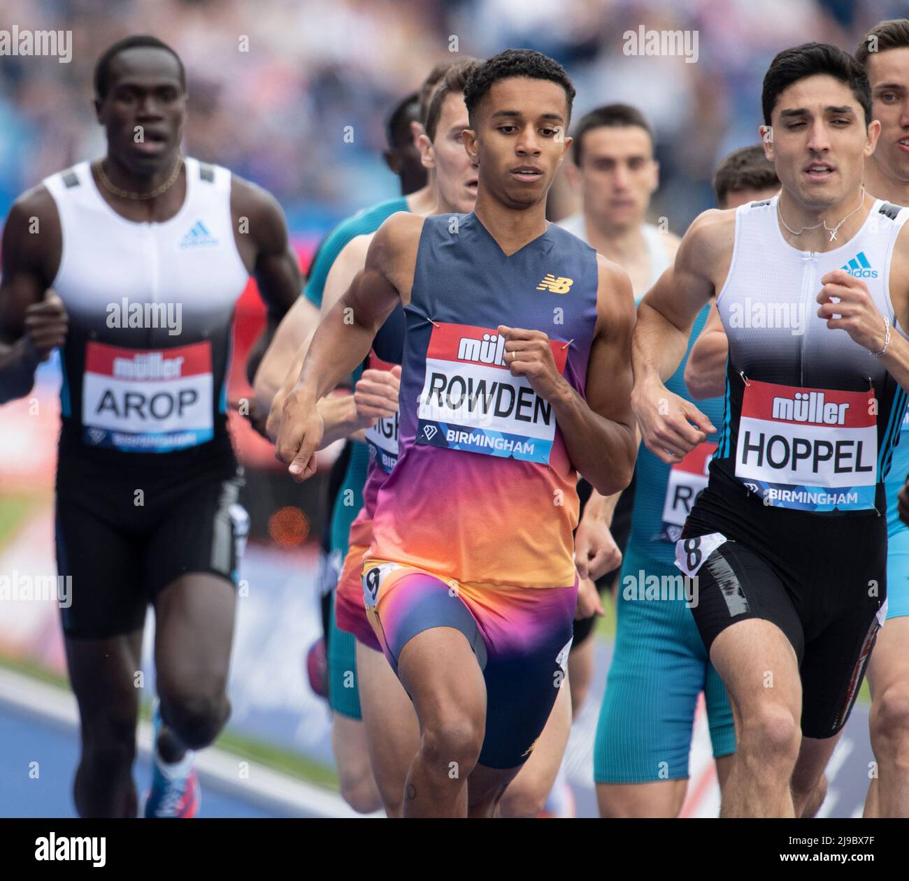 Daniel Rowden and Bryce Hoppel competing in the men’s 800m A race at ...