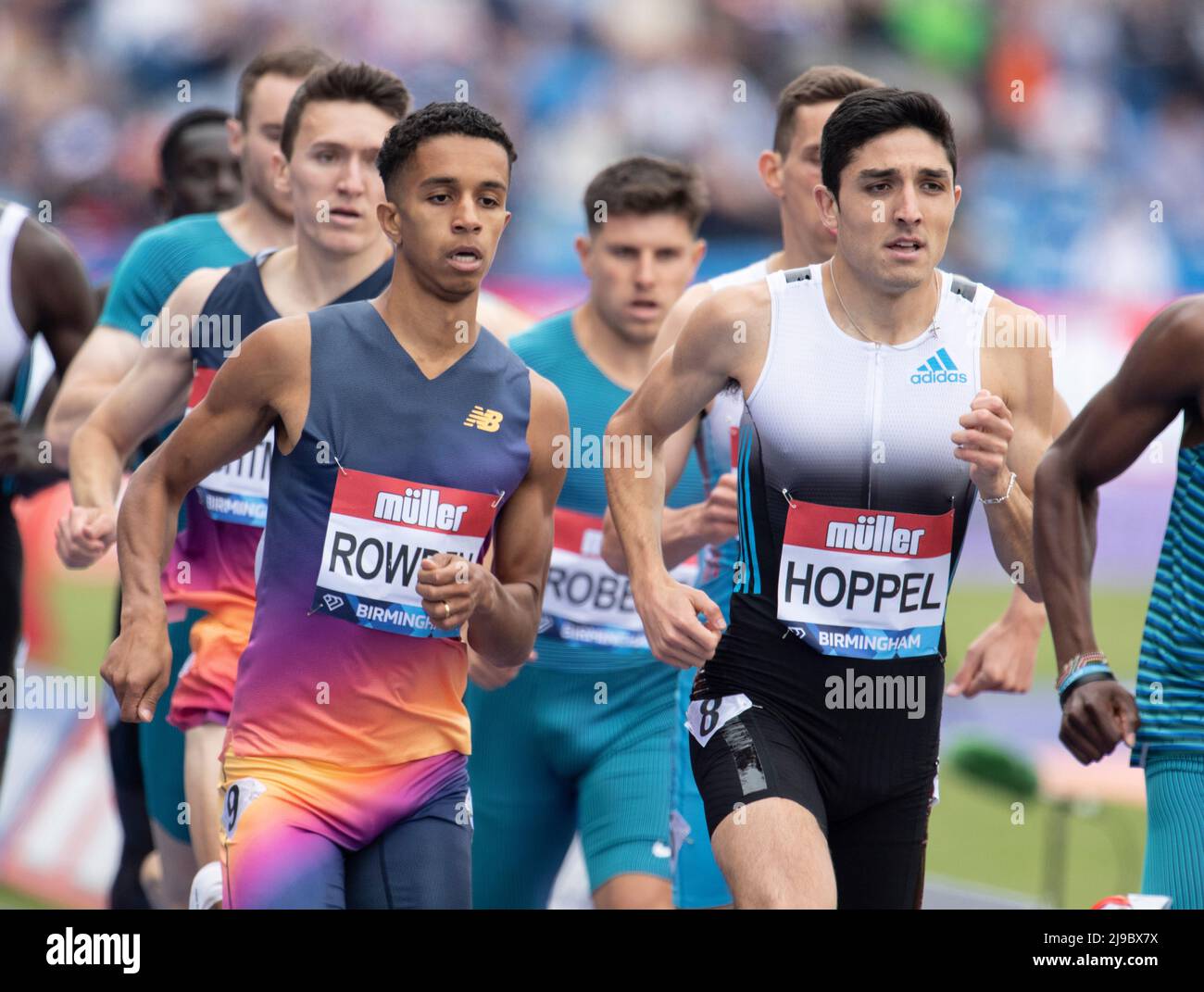 Daniel Rowden and Bryce Hoppel competing in the men’s 800m A race at ...