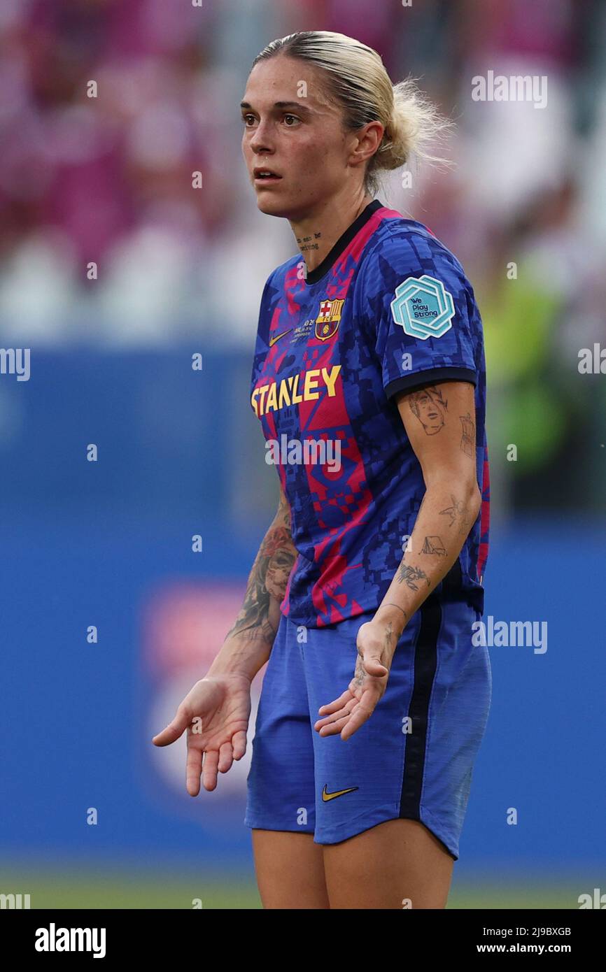 Maria Pilar Leon (FC Barcelona) looks on during the UEFA Champions ...