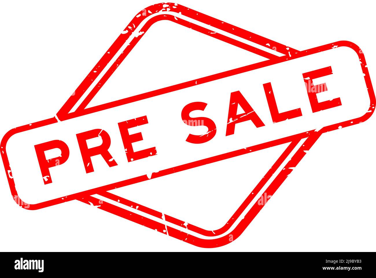Grunge red pre sale word rubber seal stamp on white background Stock ...
