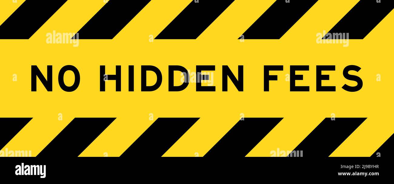 Yellow and black color with line striped label banner with word no ...