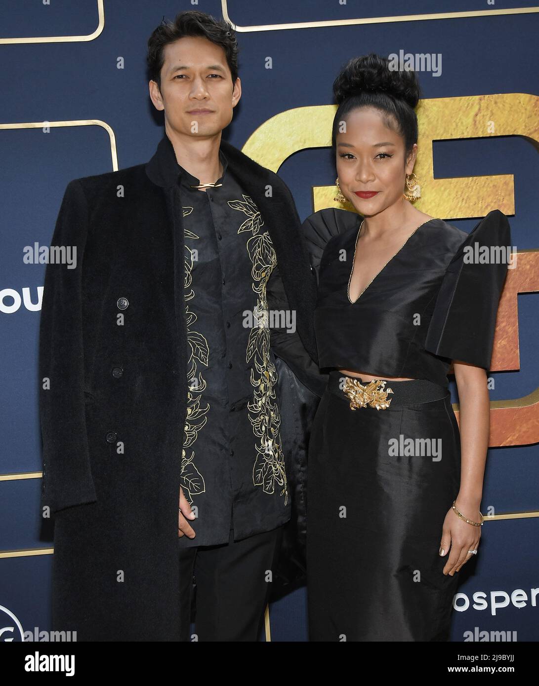 Los Angeles, USA. 21st May, 2022. (L-R) Harry Shum Jr and Wife Shelby ...