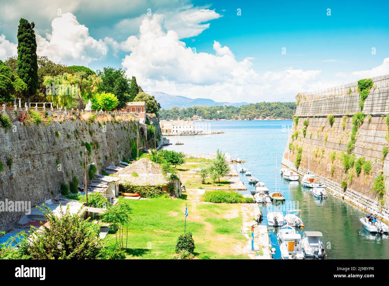 Old fortress in Corfu town Stock Photo - Alamy