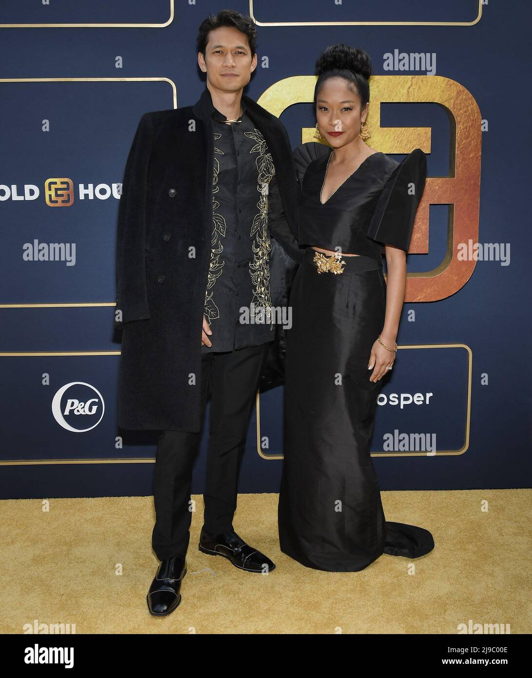 Los Angeles, USA. 21st May, 2022. (L-R) Harry Shum Jr and Wife Shelby ...