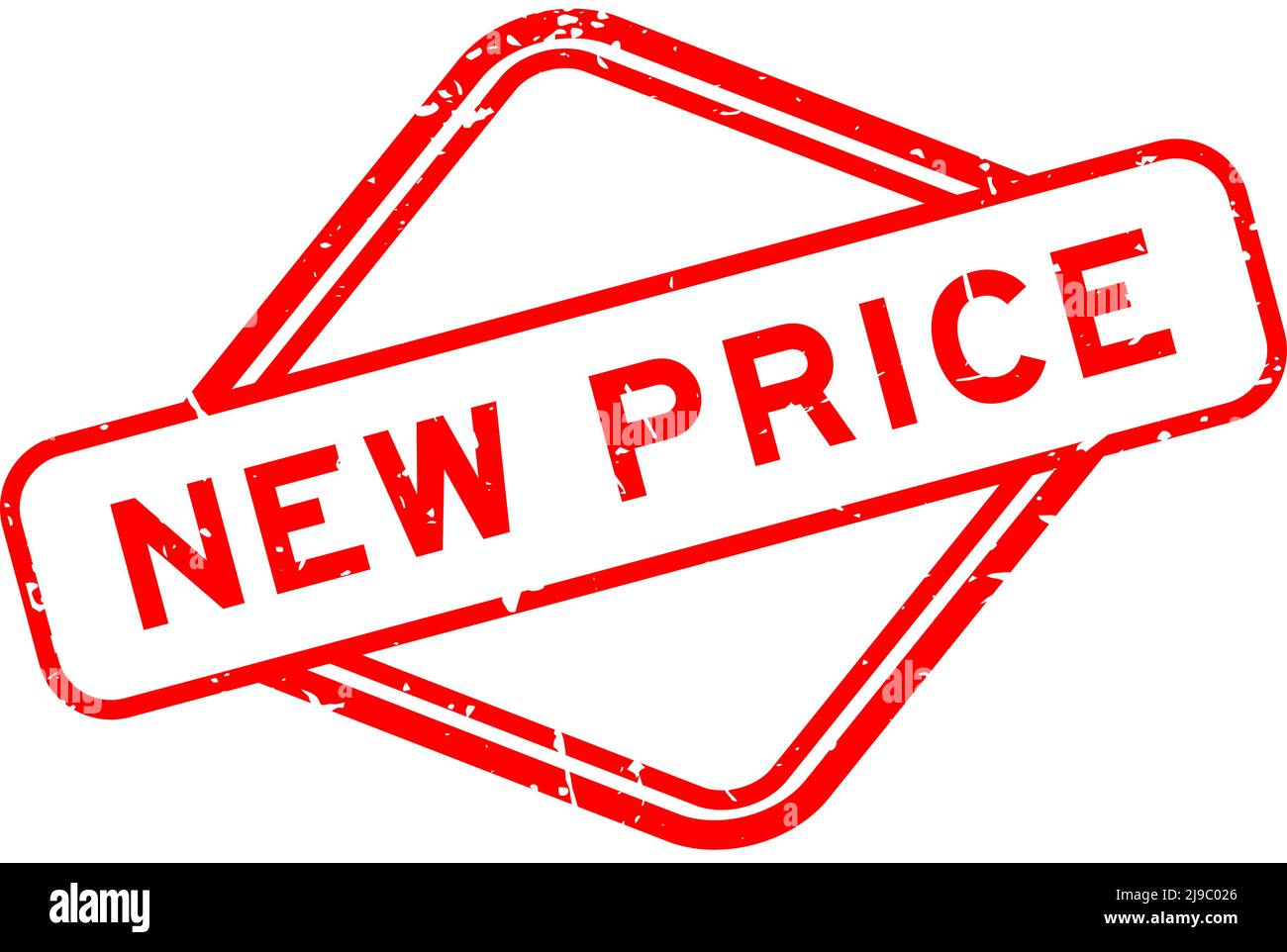 Grunge red new price word rubber seal stamp on white background Stock Vector Image & Art - Alamy