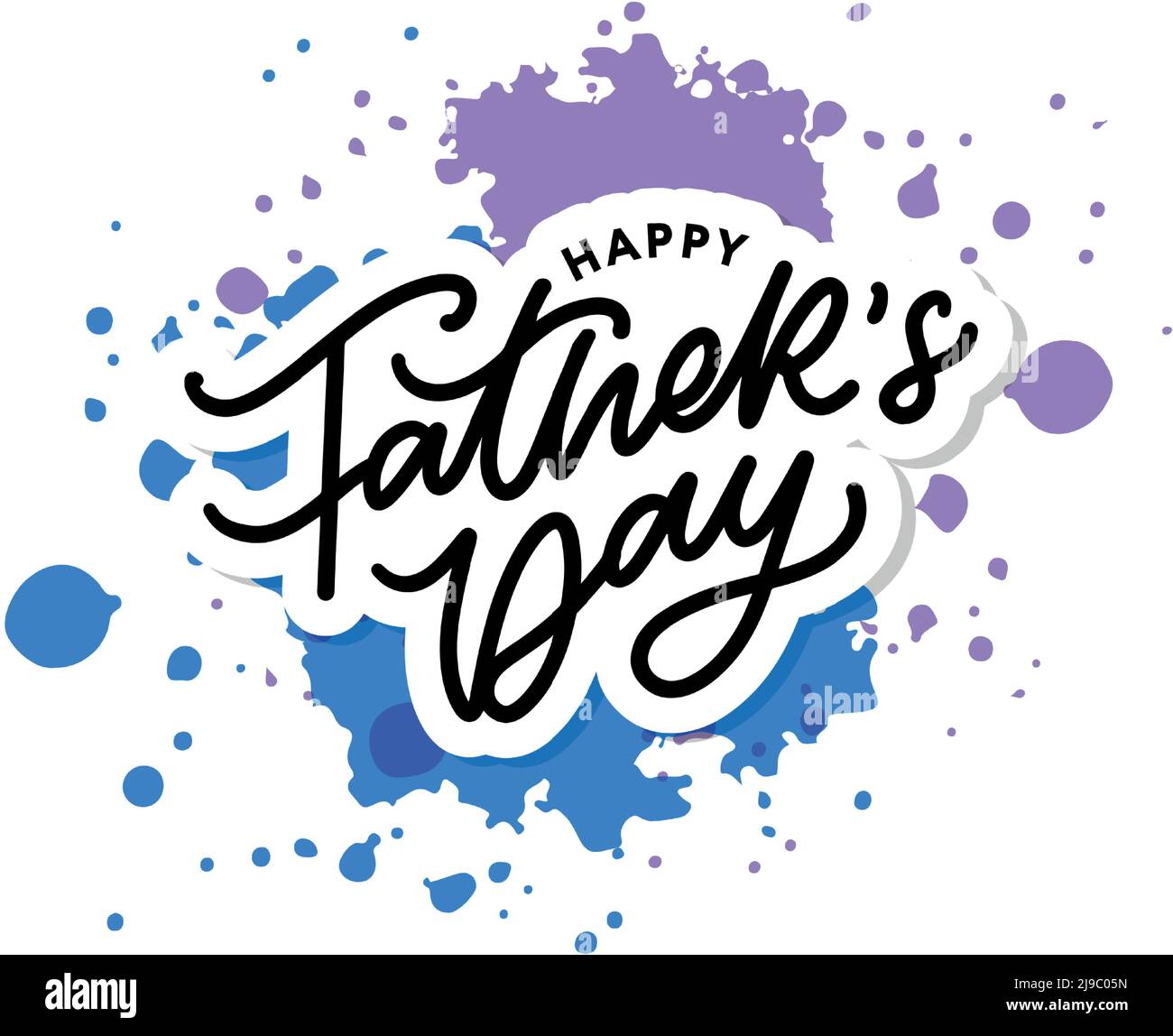 Happy Father s Day Calligraphy greeting card. Vector illustration Stock ...
