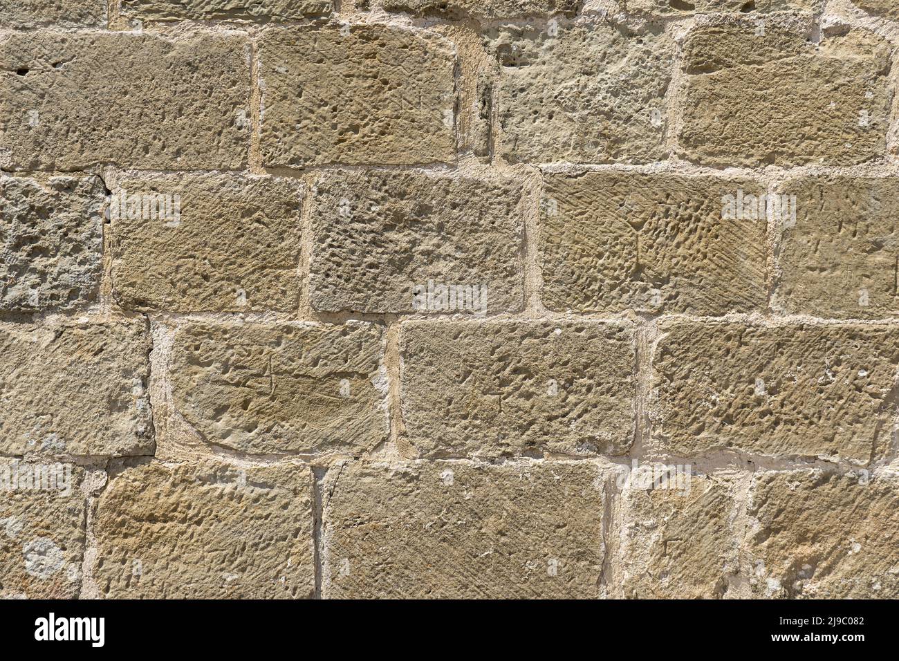 Wall built with blocks of hand carved stone, subsequently restored ...