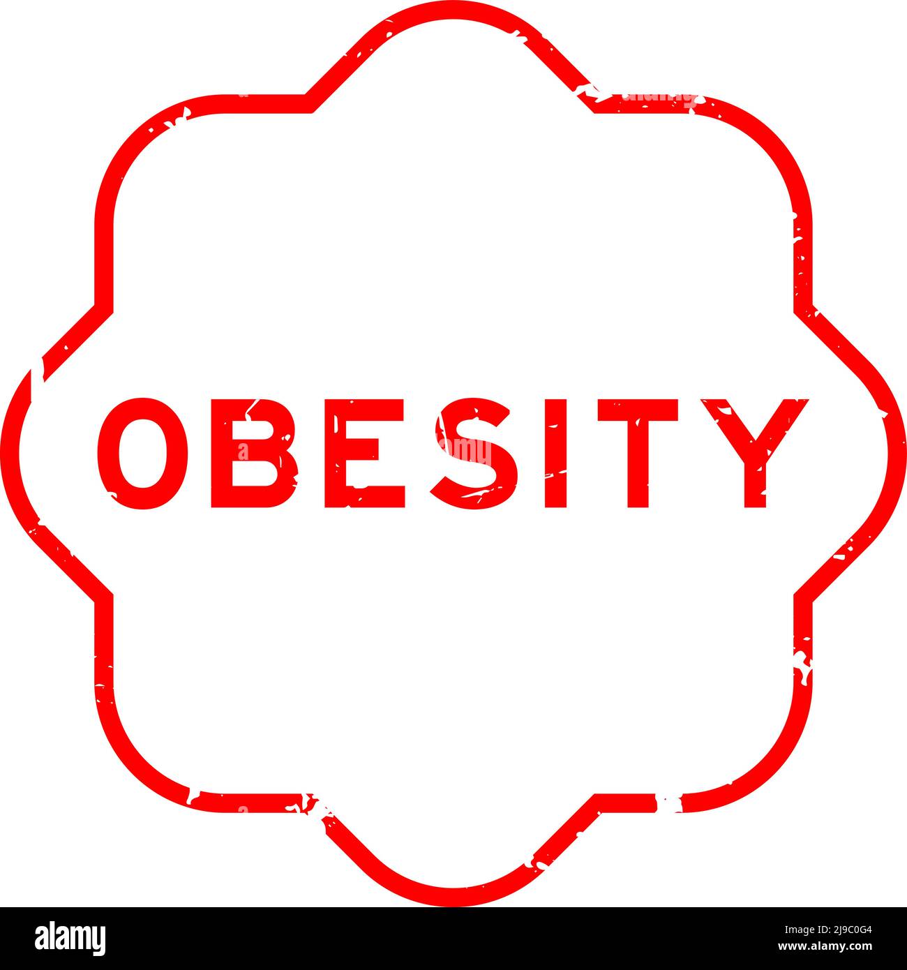 Grunge red obesity word rubber seal stamp on white ckground Stock Vector Image & Art - Alamy