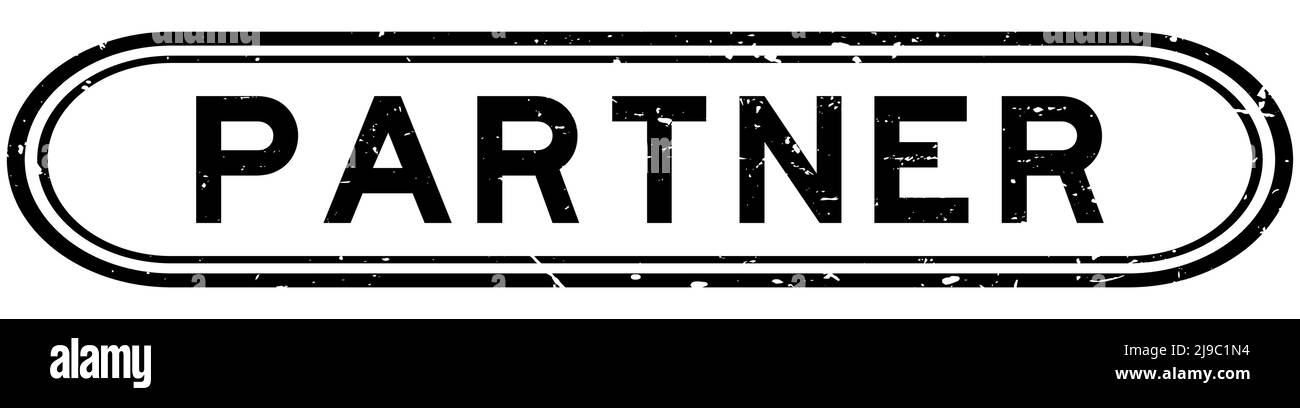 Grunge black partner word rubber seal stamp on white background Stock ...