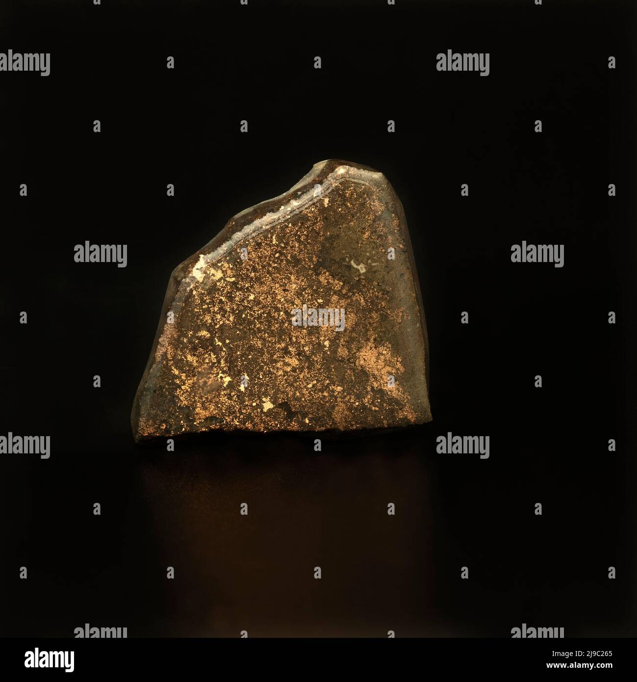 Macro close up colour photograph of 'Natural Copper' a semi precious ...