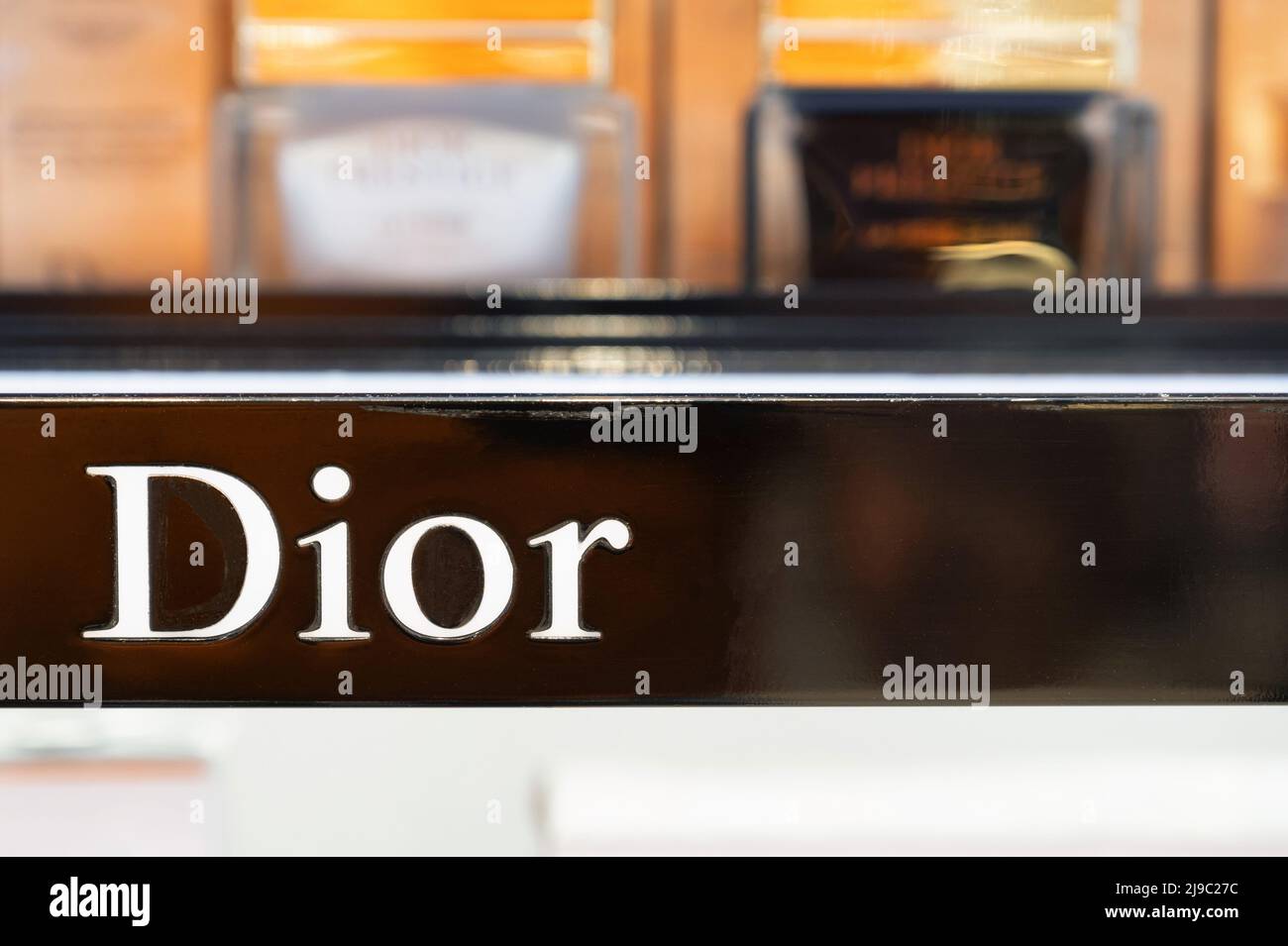 Istanbul, Turkey - January, 2022: logo of Dior brand in Duty Free at ...