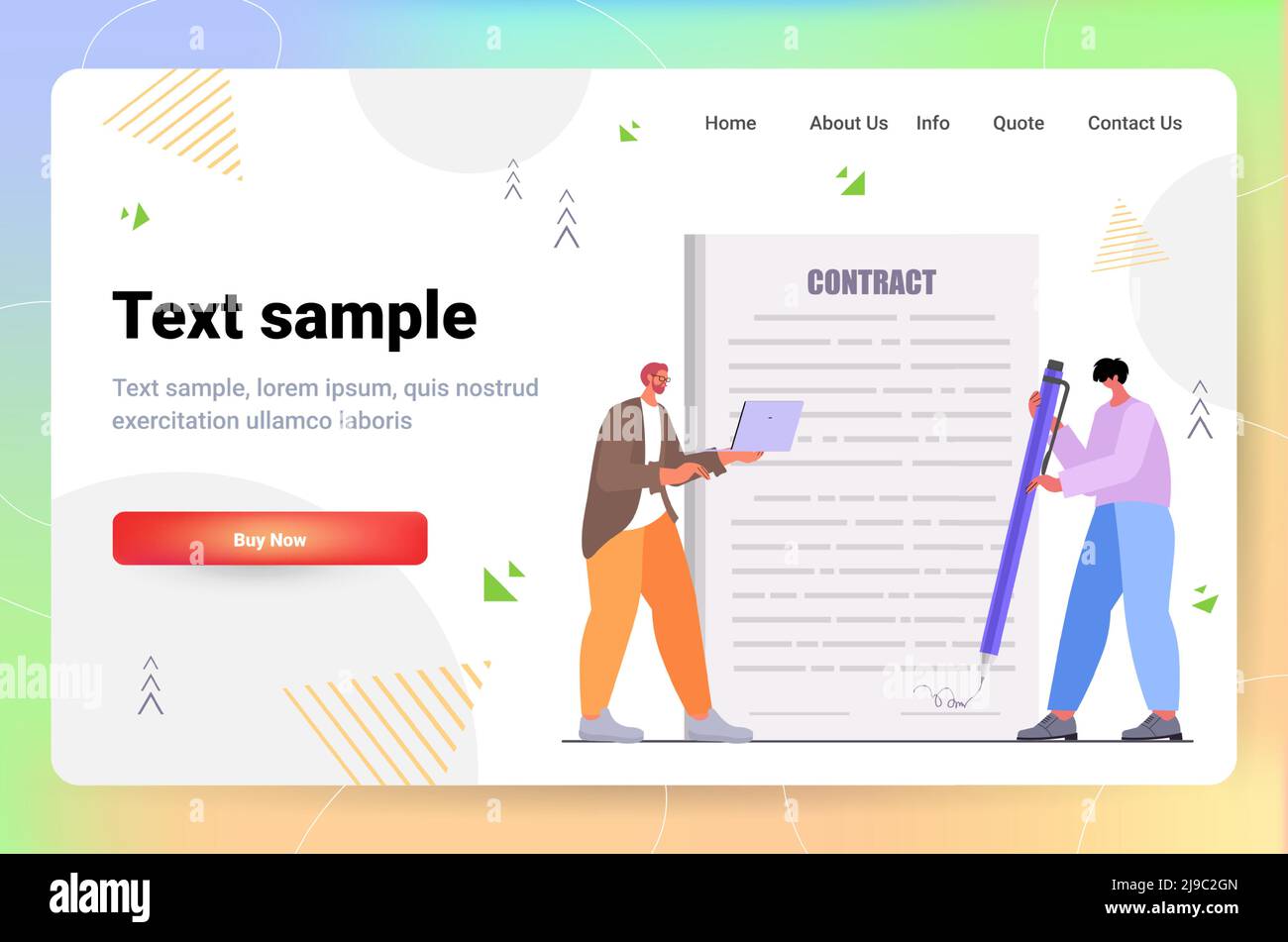 businesspeople working with paper document business men signing up ...