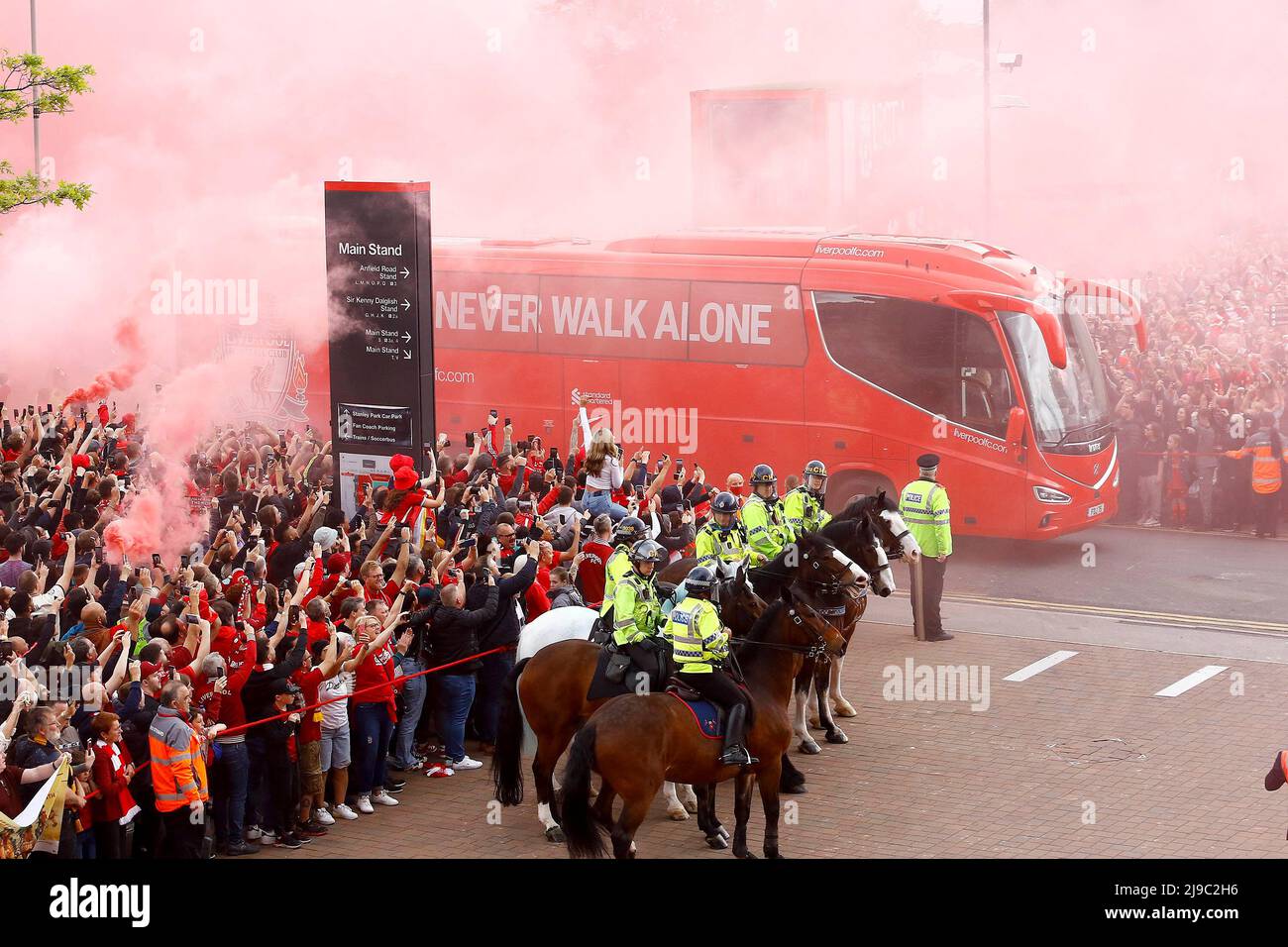 The liverpool fc team bus hi-res stock photography and images - Alamy