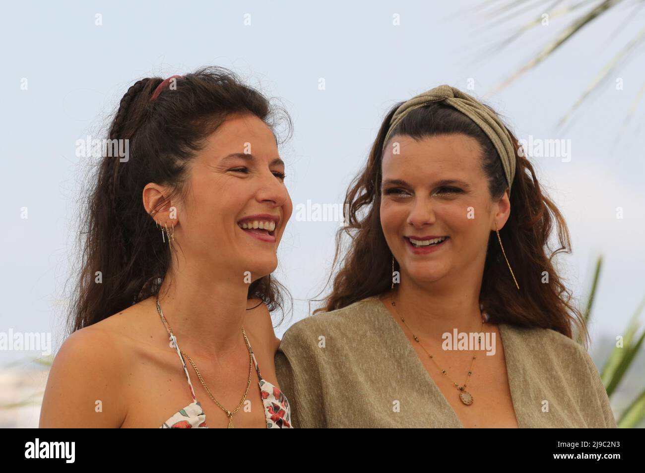 Cannes, France. 22nd May, 2022. Directors Lise Akoka and Romane Gueret ...
