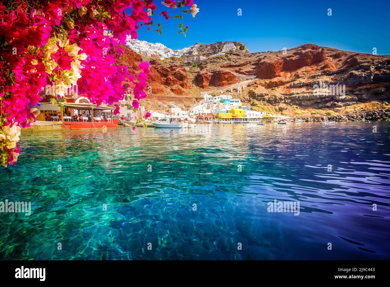 Amoudi bay boats port hi-res stock photography and images - Alamy